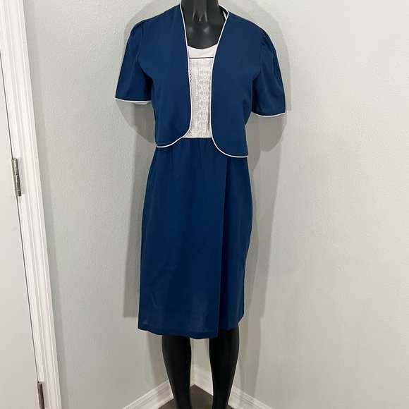 Top Made | Dresses | 98s Dress With Short Jackets Vintage Size M10 ...